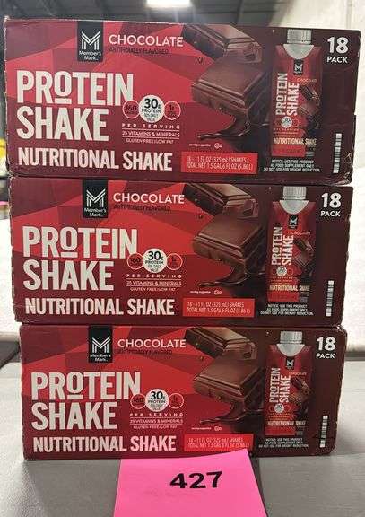 (3) PACS OF MM PROTEIN SHAKES - Earl's Auction Company