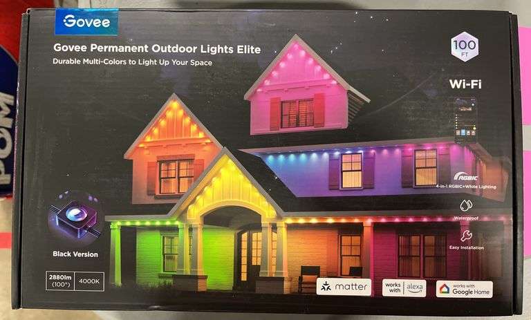 GOVEE PERMANENT OUTDOOR LIGHTS ELITE IN BOX - Earl's Auction Company