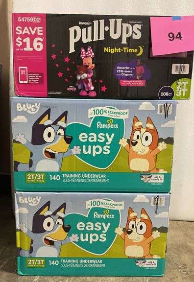 (3) BOXES OF PULL UPS DIAPERS - SIZE 2T/3T - Earl's Auction Company