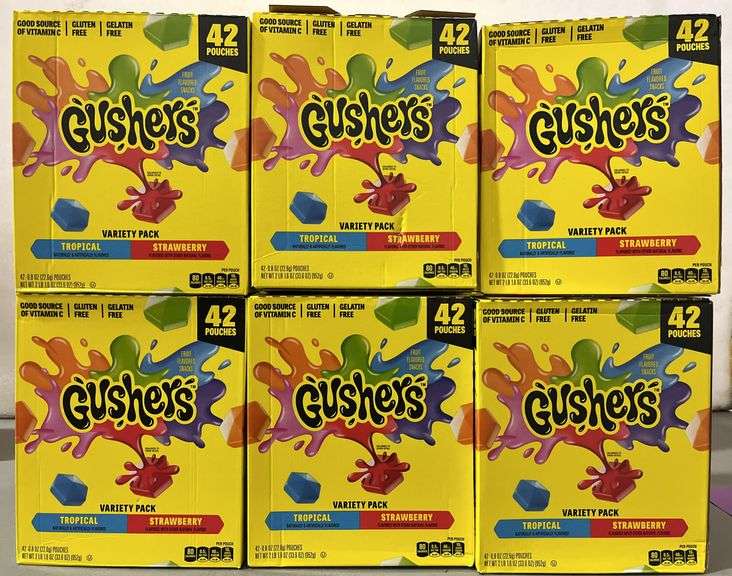 (6) BOXES OF GUSHERS - Earl's Auction Company