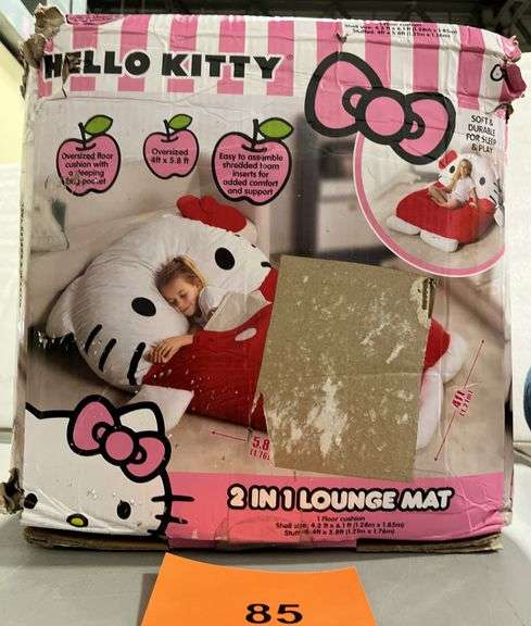 KIDS HELLO KITTY 2 IN 1 LOUNGE MAT IN BOX - Earl's Auction Company