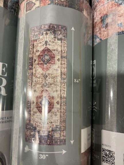 (4) EVERWASH 30"x 84" WASHABLE RUNNER RUGS - Earl's Auction Company