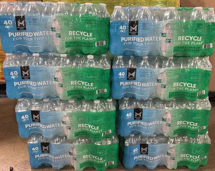 (8) PACKS OF PURIFIED BOTTLED WATER (40 BOTTLES PER PACK) - Earl's ...