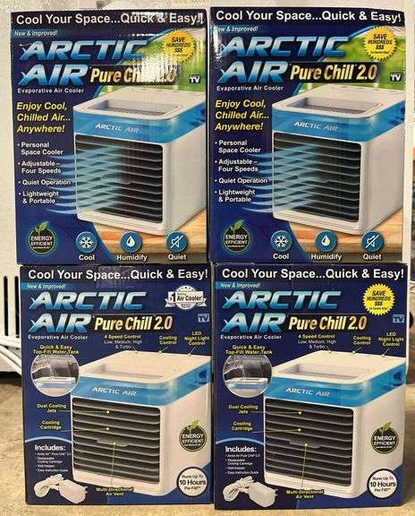 (4) ARCTIC AIR PURE CHILL 2.0 EVAPORATIVE AIR COOLERS IN BOXES - Earl's ...