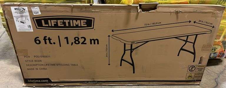 LIFETIME 6FT FOLDING TABLE IN BOX - Earl's Auction Company