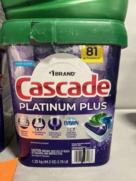 5PC CASCADE DISH DETERGENT LOT - LIQUID & TABS - Earl's Auction Company