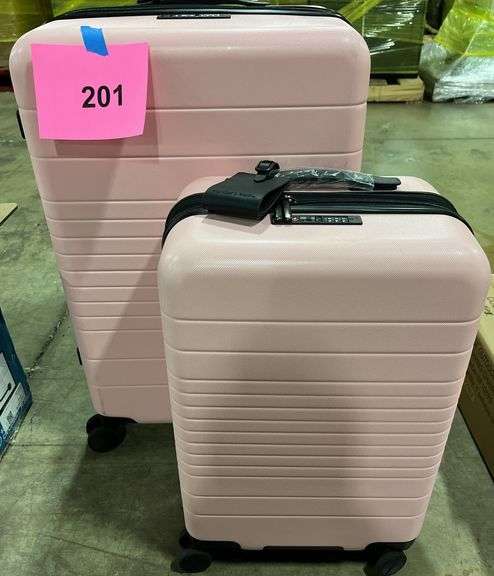 2PC HARDSHELL ROLLING LUGGAGE SET - PINK - Earl's Auction Company