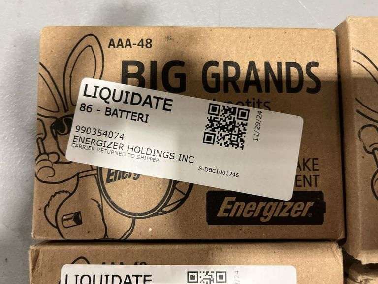 (5) BOXES OF ENERGIZER BATTERIES (48 PER BOX) - Earl's Auction Company