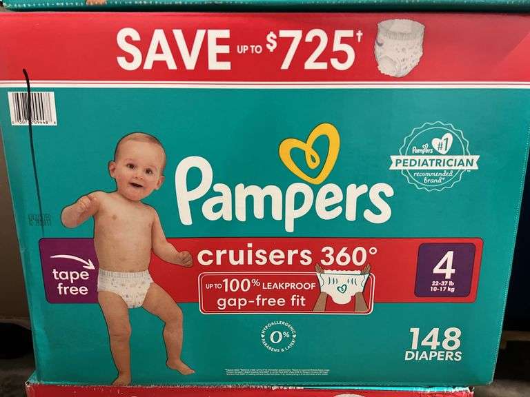 (3) BOXES OF PAMPERS DIAPERS - SIZE 4 - Earl's Auction Company