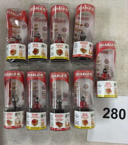 (9) DIABLO ROUTER BITS - Earl's Auction Company