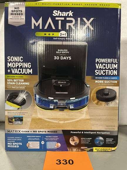 SHARK MATRIX 2 IN 1 SELF EMPTY ROBOT VACUUM IN BOX - Earl's Auction Company