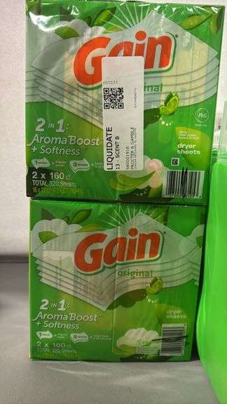 5PC GAIN LAUNDRY LOT - DEETERGENT & DRYER SHEETS - Earl's Auction Company