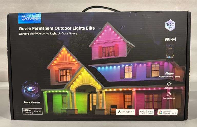 NEW GOVEE PERMANENT OUTDOOR LIGHTS IN ELITE IN BOX - BLACK VERSION ...