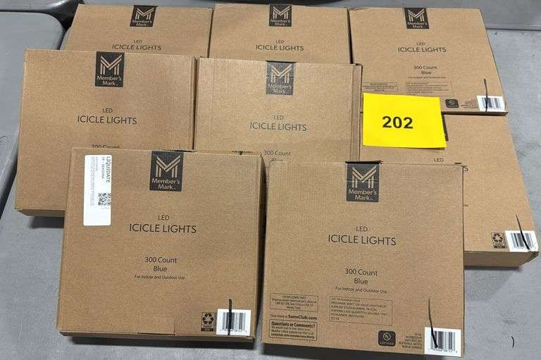 (8) BOXES OF LED ICICLE LIGHTS - Earl's Auction Company