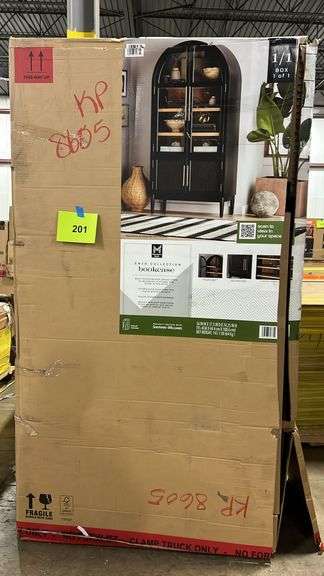 ENZO COLLECTION BOOKCASE IN BOX - BLACK - Earl's Auction Company