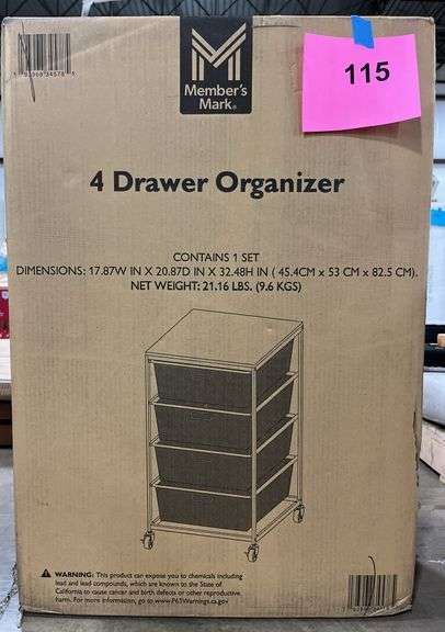 4 DRAWER ORGANIZER IN BOX - Earl's Auction Company