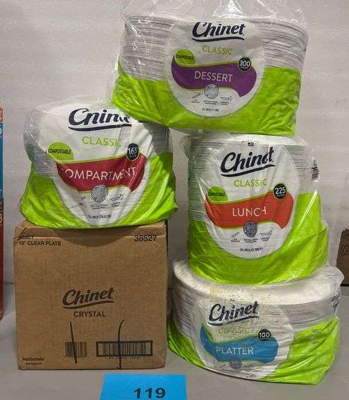 (5) PACKS OF CHINET PAPER/ PLASTIC PLATES - Earl's Auction Company