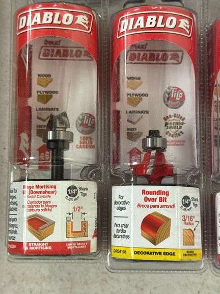 (9) DIABLO ROUTER BITS - Earl's Auction Company