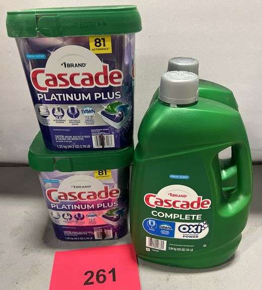 4PC CASCADE DISH DETERGENT LOT - LIQUID & TABS - Earl's Auction Company
