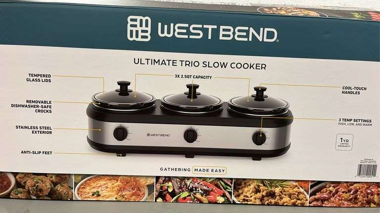 WESTBEND ULTIMATE TRIO SLOW COOKER IN BOX - Earl's Auction Company