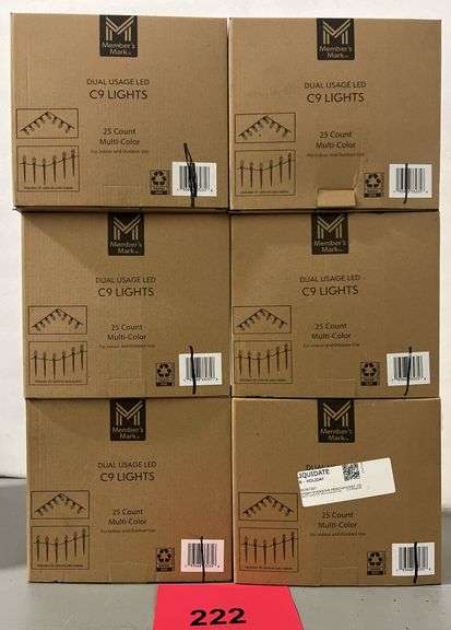 (6) BOXES OF DUAL USAGE LED C9 LIGHTS - Earl's Auction Company