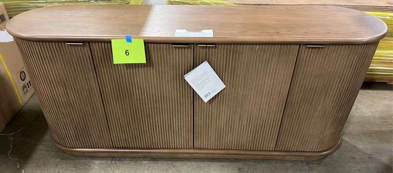 WOOD CALLEN CONSOLE - BROWN - Earl's Auction Company