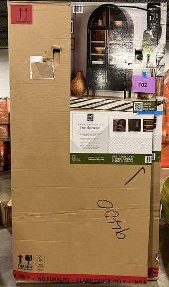 ENZO COLLECTION BOOKCASE IN BOX - BLACK - Earl's Auction Company