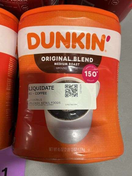 11PC COFFEE LOT - DUNKIN, FOLGERS & CAFE BUSTELO - Earl's Auction Company