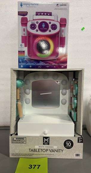 KIDS SINGING MACHINE & TABLETOP VANITY IN BOXES - Earl's Auction Company