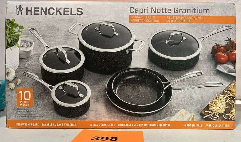 HENCKELS 10PC CAPRI NOTTE GRANITIUM COOKWARE SET IN BOX - Earl's ...