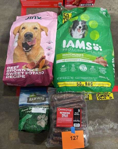 4PC DOG LOT - FOOD & BONES - Earl's Auction Company