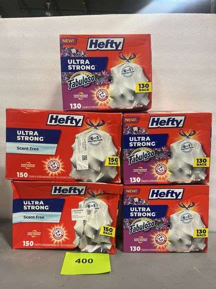(5) BOXES OF HEFTY TRASH BAGS - Earl's Auction Company