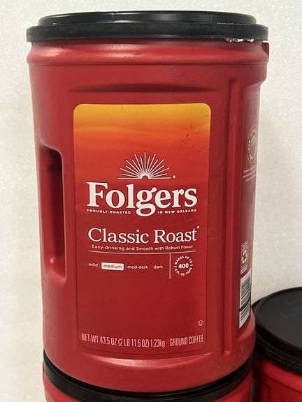 (8) CONTAINERS OF FOLGERS COFFEE - Earl's Auction Company