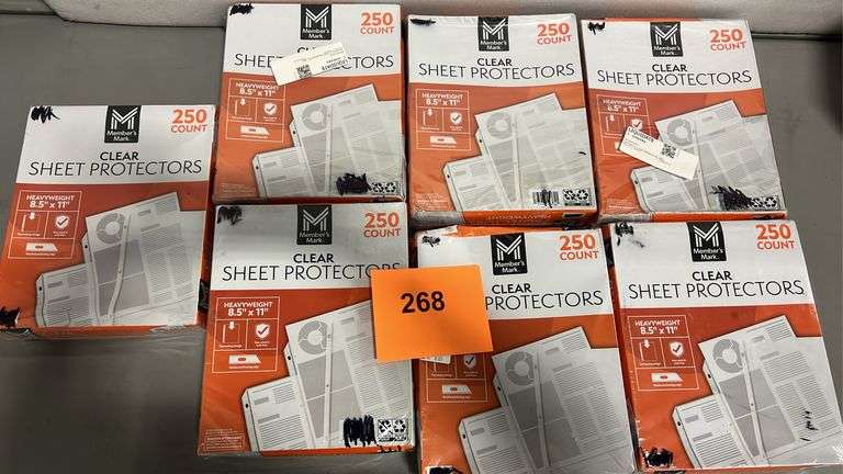 (7) BOXES OF CLEAR SHEET PROTECTORS (250 PER BOX) - Earl's Auction Company