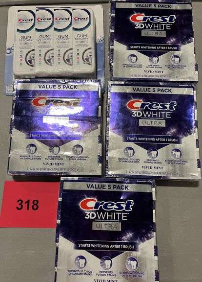 (5) PACKS OF CREST TOOTHPASTE - Earl's Auction Company