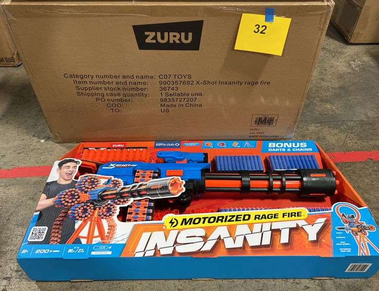 (2) KIDS ZURU XSHOT INSANITY MOROTIZED GUN SETS - Earl's Auction Company