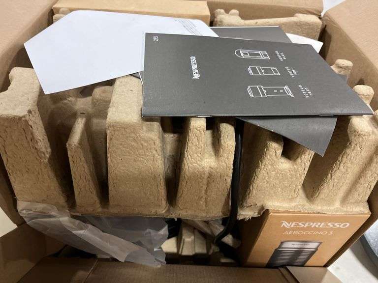 DELONGHI NESPRESSO VERTUO NEXT & AEROCCINO3 IN BOX - Earl's Auction Company