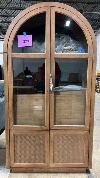 AS IS - ENZO COLLECTION CABINET - BROWN - Earl's Auction Company