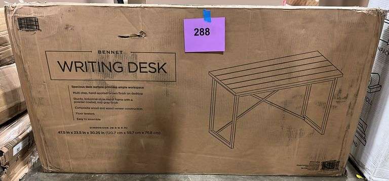BENNET WRITING DESK IN BOX - Earl's Auction Company