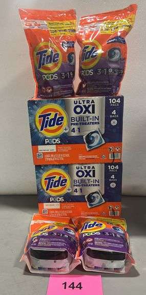 (2) BOXES OF TIDE PODS & (4) BAGS - Earl's Auction Company