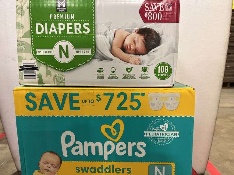 (3) BOXES OF DAIPERS - SIZE N & 1 - Earl's Auction Company