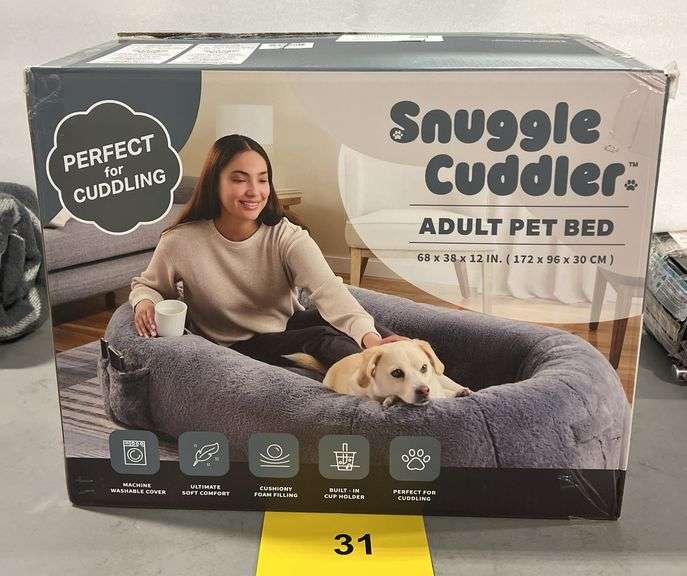 SNUGGLE CUDDLER ADULT PET BED IN BOX - Earl's Auction Company