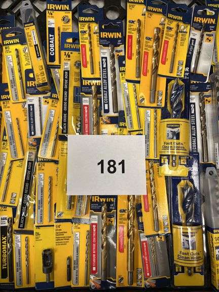 MISC LOT OF IRWIN DRILL BITS - Earl's Auction Company