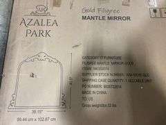 AZALEA PARK FILIGREE MANTLE MIRROR - GOLD - Earl's Auction Company