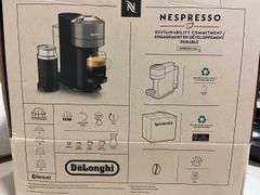 DELONGHI NESPRESSO VERTUO NEXT & AEROCCINO3 IN BOX - Earl's Auction Company
