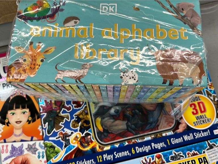 MISC KIDS LOT - STICKER BOOK, CREATE A FACE BOOK, ALPHABET BOOK SET ...