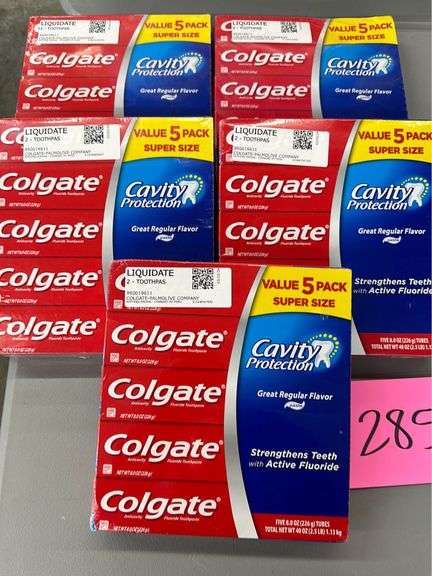 (5) PACKS OF COLGATE TOOTHPASTE - Earl's Auction Company