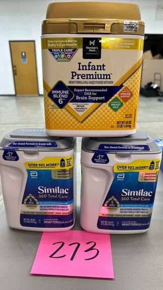 (3) CONTAINERS OF ASSORTED INFANT FORMULA - SEE PHOTOS - Earl's Auction ...
