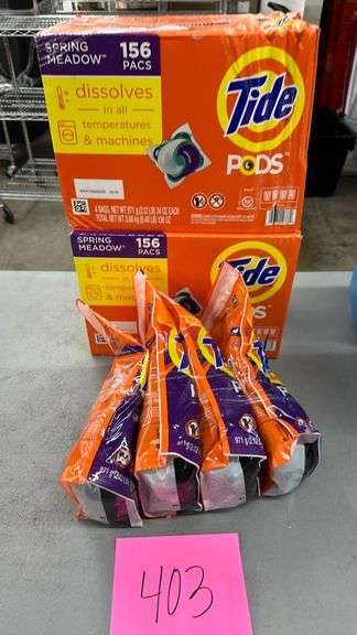(2) BOXES + (4) PACKS OF TIDE PODS - Earl's Auction Company
