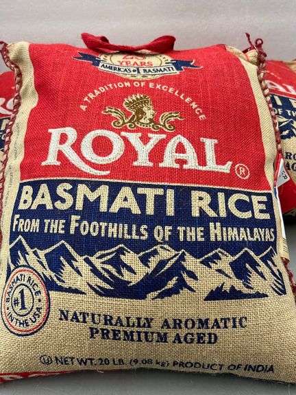 (3) BAGS OF ROYAL BASMATI RICE - Earl's Auction Company